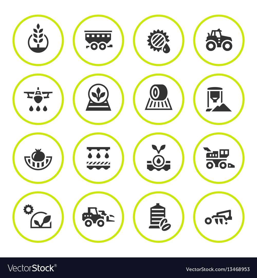 Set round icons of agriculture Royalty Free Vector Image Set round icons of agriculture Royalty Free Vector Image