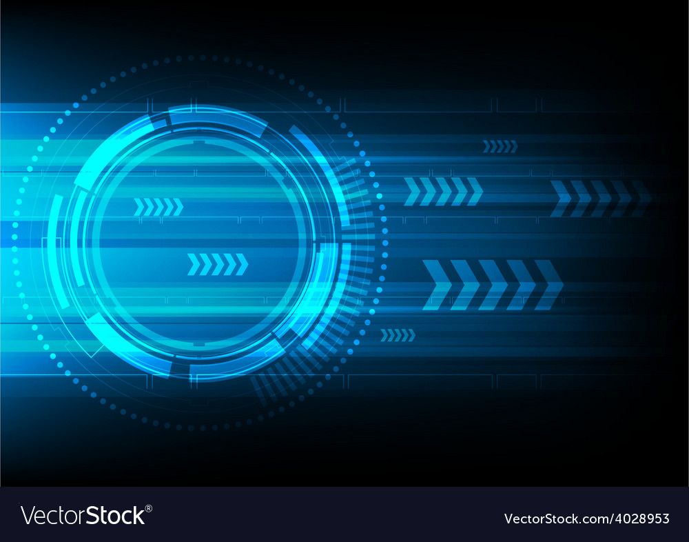Tech circle and arrow background Royalty Free Vector Image