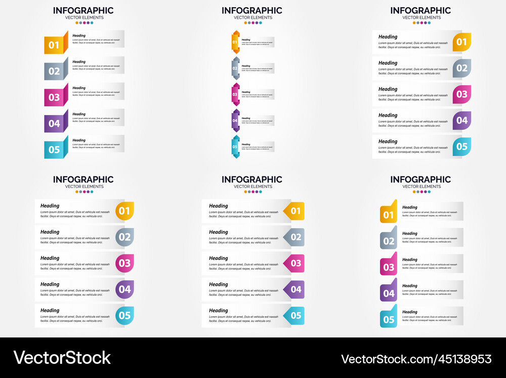 Use this infographics set in your advertising Vector Image