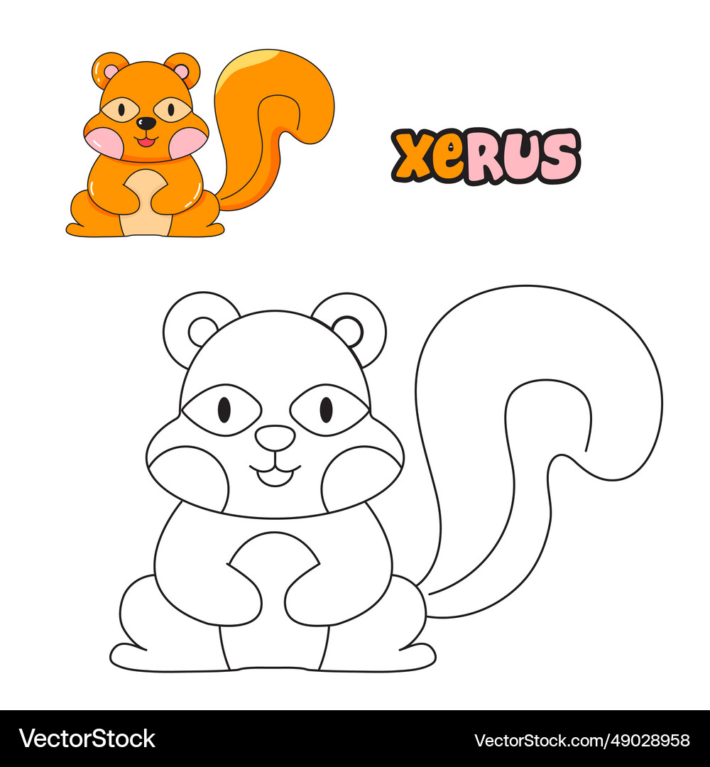 Xerus Drawing Page 2 | Xerus Coloring Images Free Download On