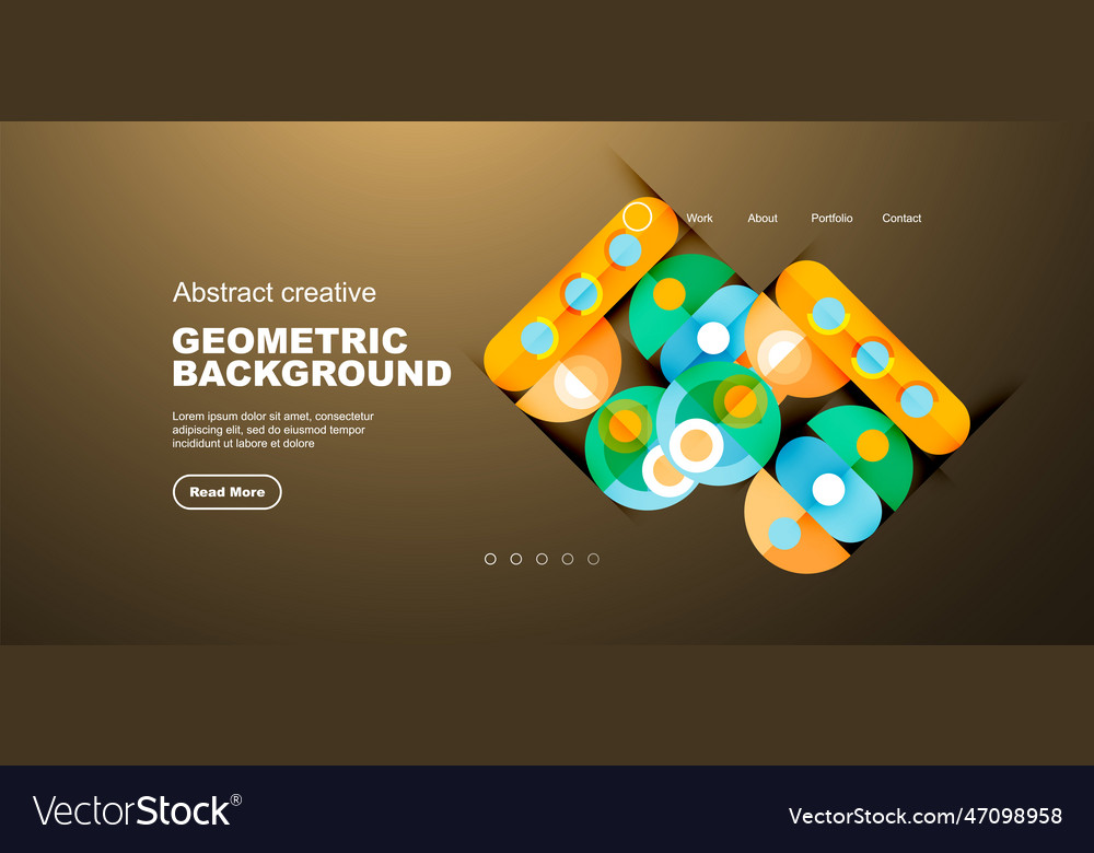 Abstract technology landing page background Vector Image