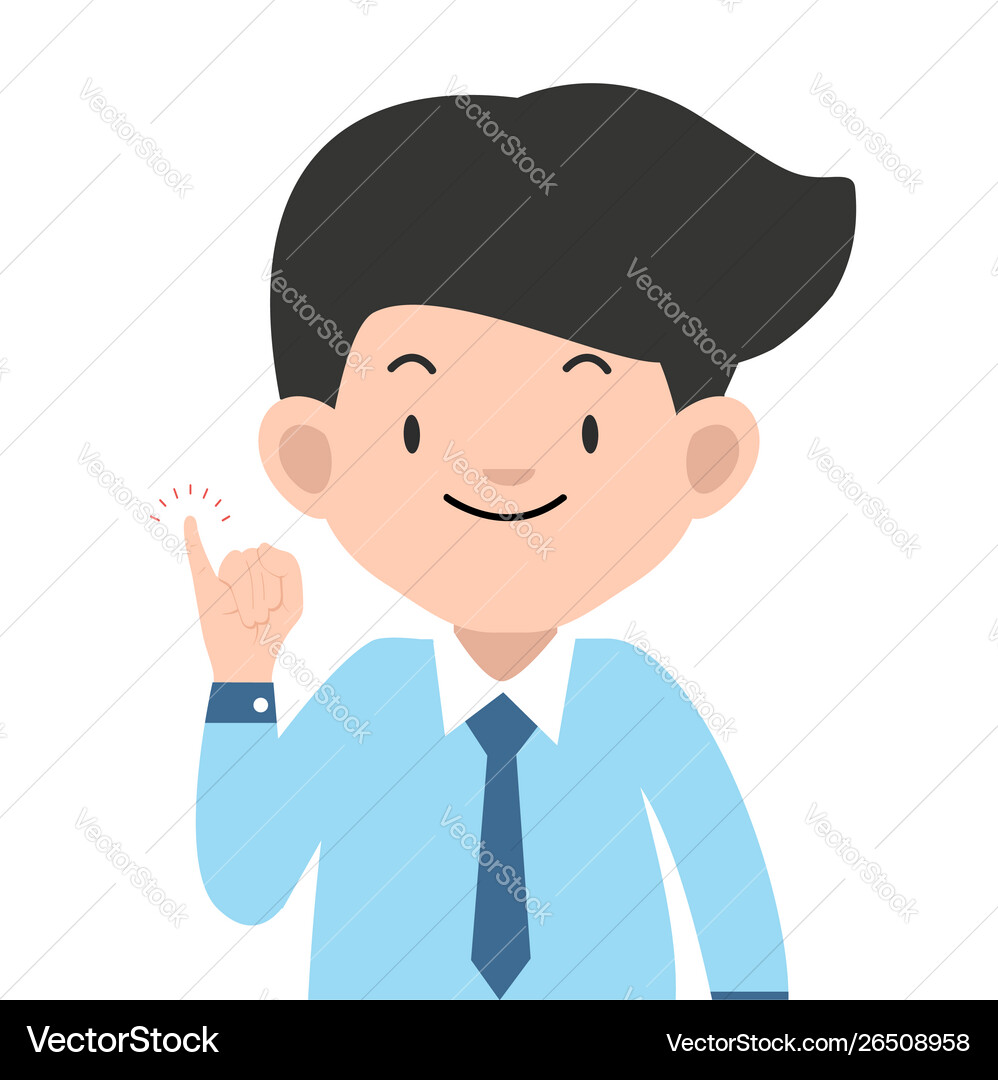 Businessman making a promise Royalty Free Vector Image