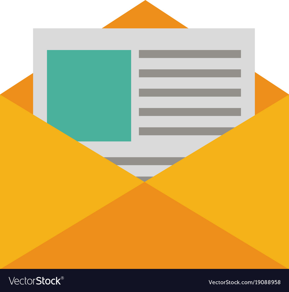 Envelope open symbol Royalty Free Vector Image