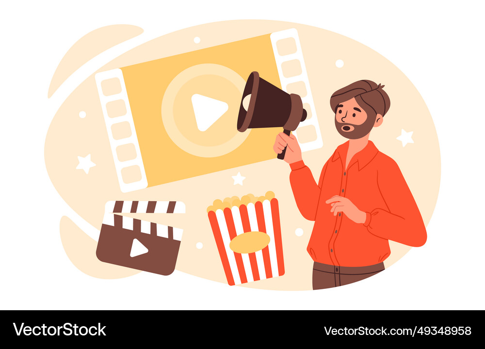 Film director concept Royalty Free Vector Image
