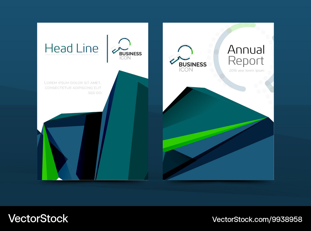 Geometric shapes design a4 cover Royalty Free Vector Image