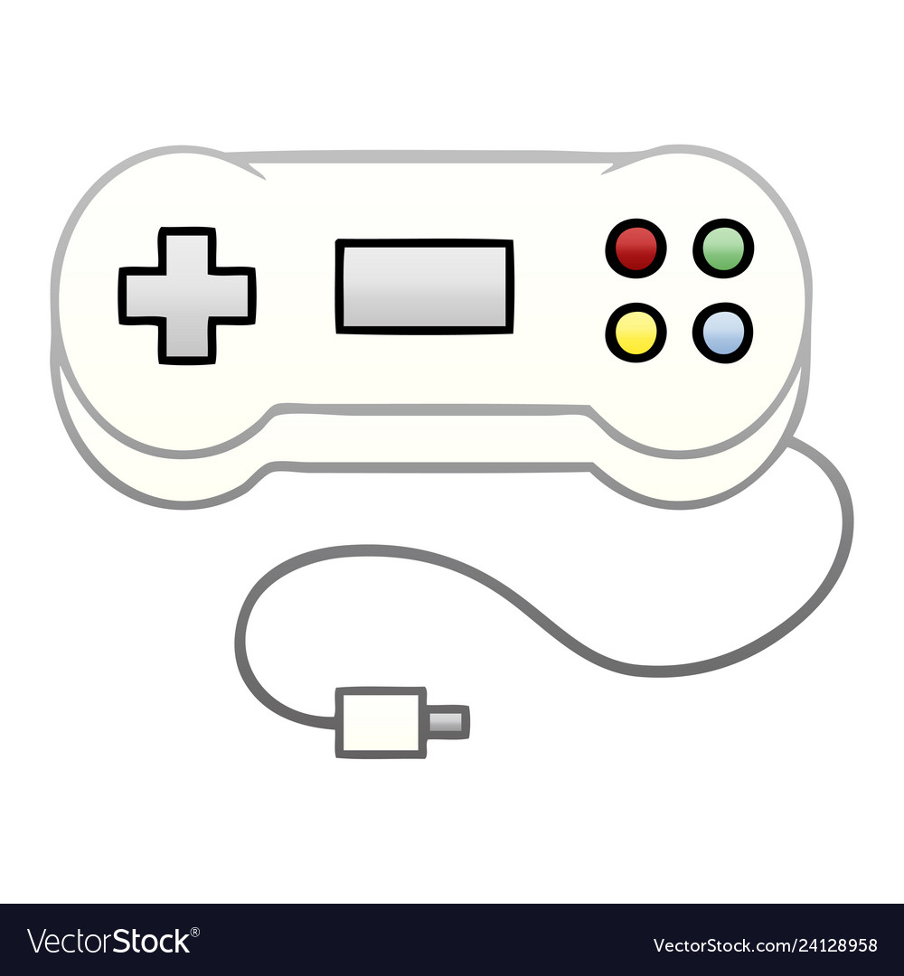 Gradient shaded cartoon game controller Royalty Free Vector