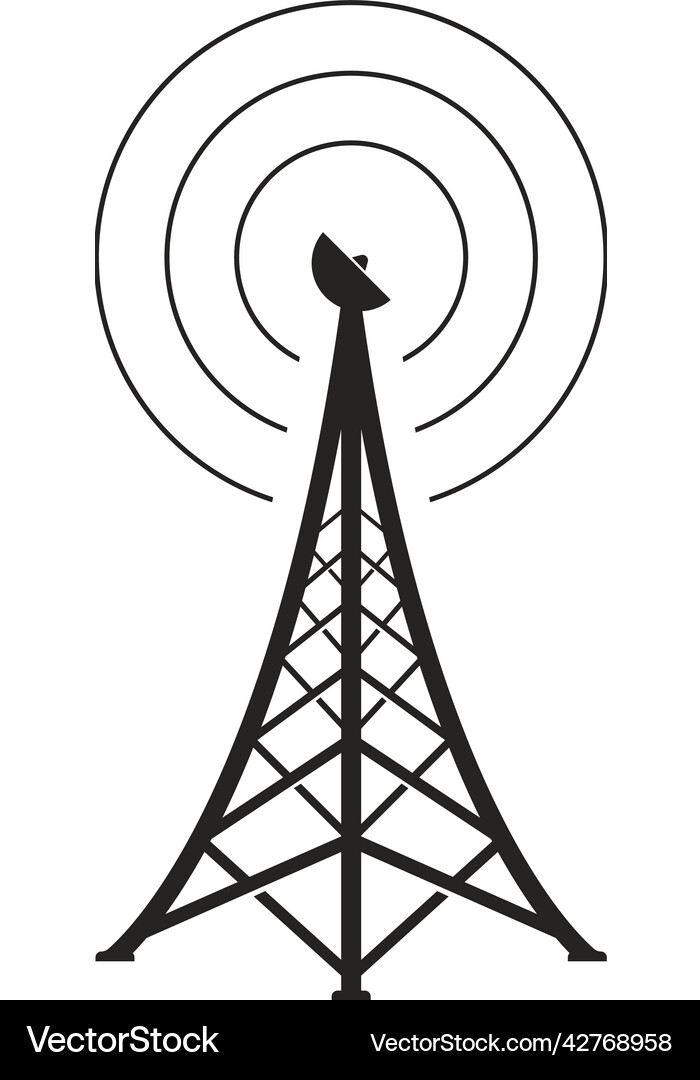Network tower icon Royalty Free Vector Image - VectorStock