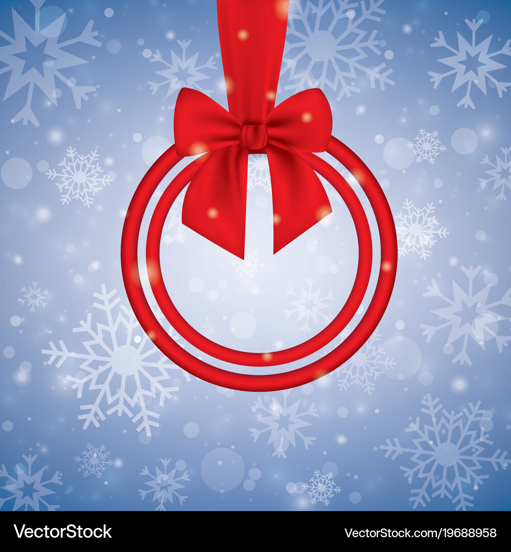 Realistic red bow and ribbon isolated Royalty Free Vector
