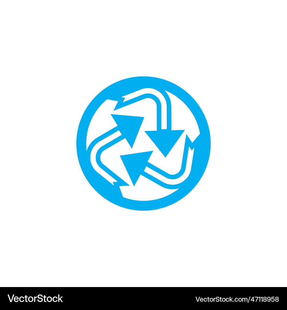 Recycling icon and symbol template Royalty Free Vector Image