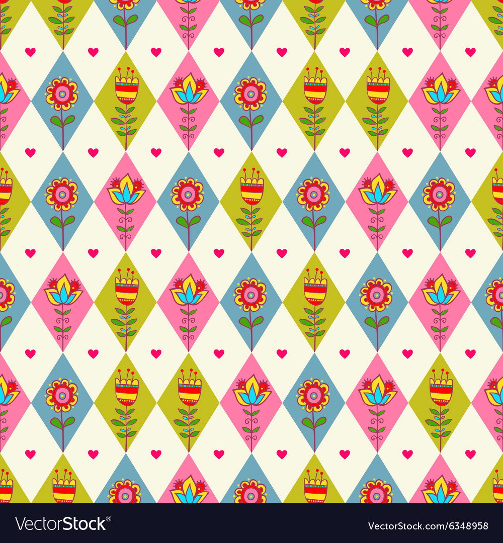 Rhombus seamless pattern Royalty Free Vector Image