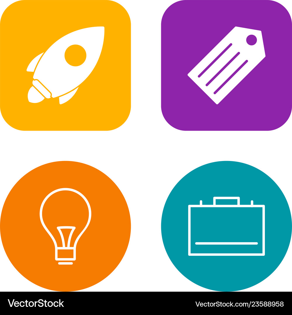 Set of seo search engine optimization icons Vector Image