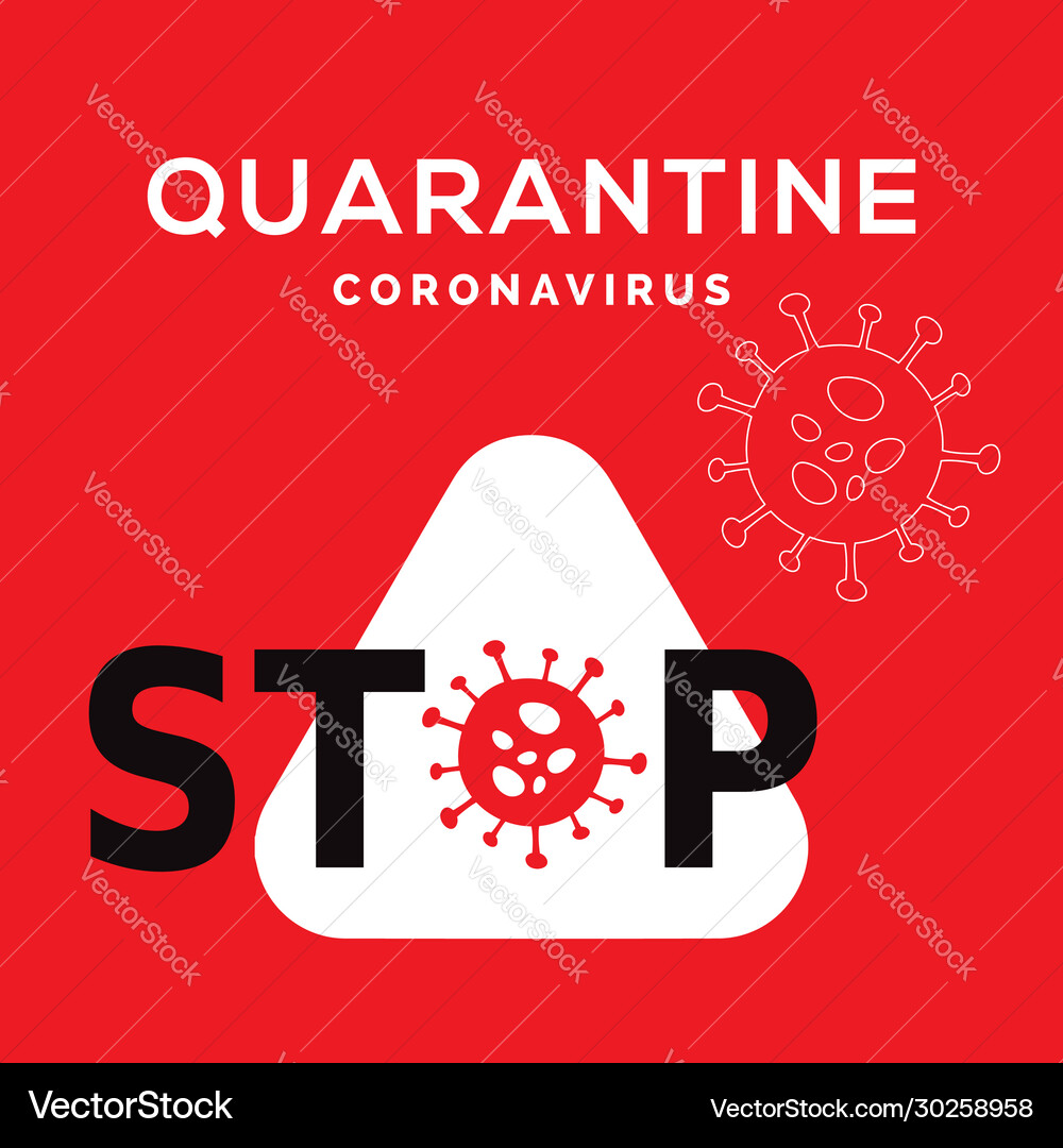 Sign caution coronavirus stop coronavirus corona Vector Image
