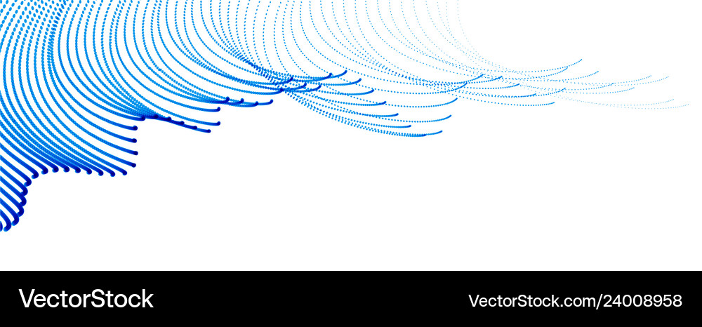 Wave of flowing particles modern relaxing Vector Image