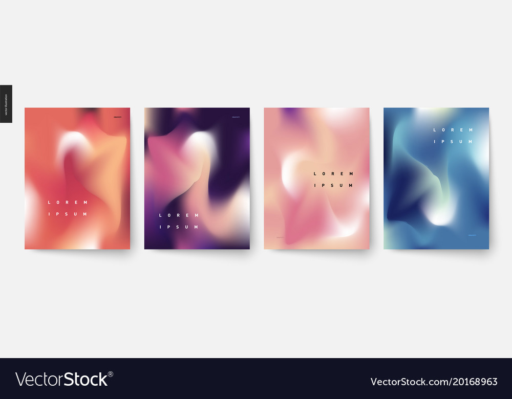 Abstract background posters set Royalty Free Vector Image