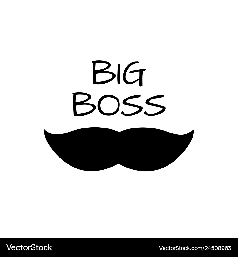 Big boss - quote isolated on white background Vector Image