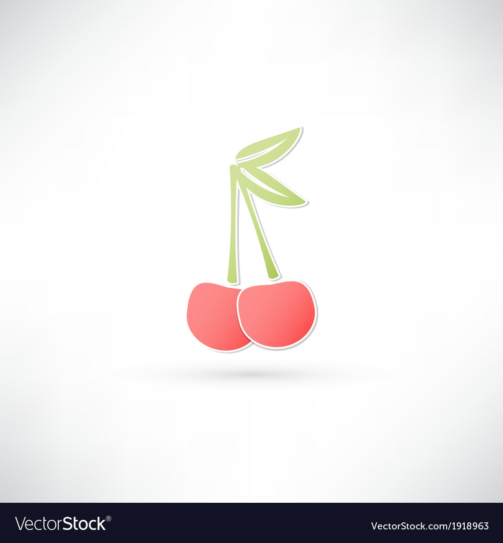Cherry icon Royalty Free Vector Image - VectorStock
