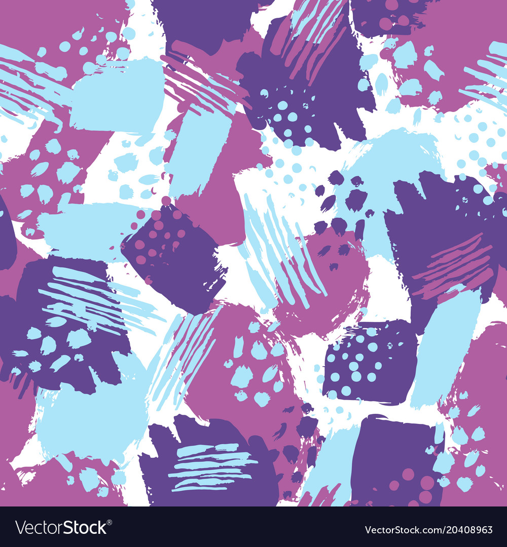 Colorful seamless pattern with brush Royalty Free Vector