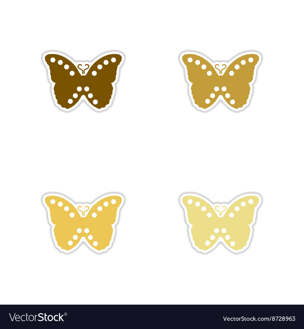 Concept Of Paper Stickers On White Background Vector Image