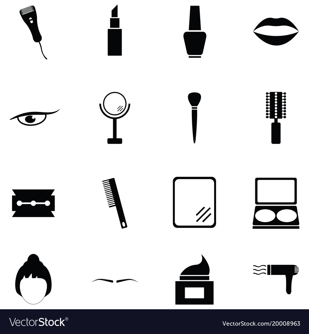 Cosmetics icon set Royalty Free Vector Image - VectorStock
