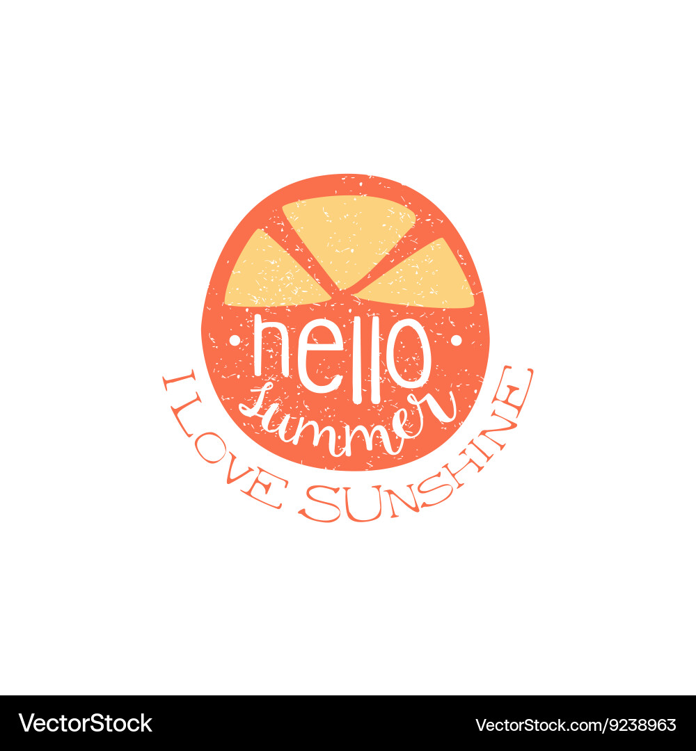 I love sunshine colorful ad Royalty Free Vector Image