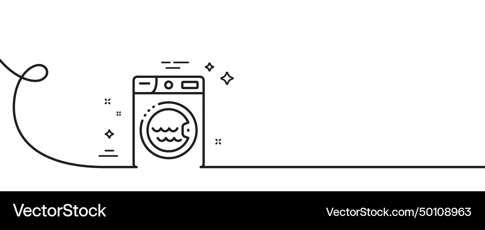 Laundry line icon washing machine sign hotel Vector Image