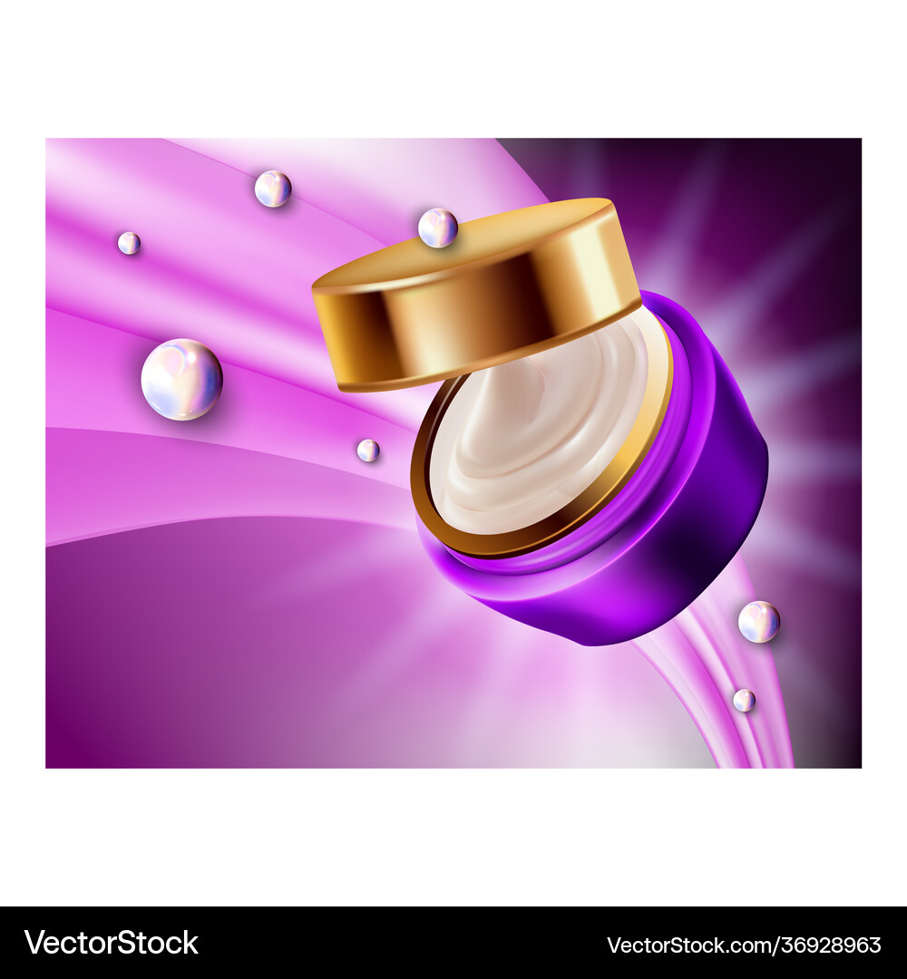 Night cream creative promotional banner Royalty Free Vector