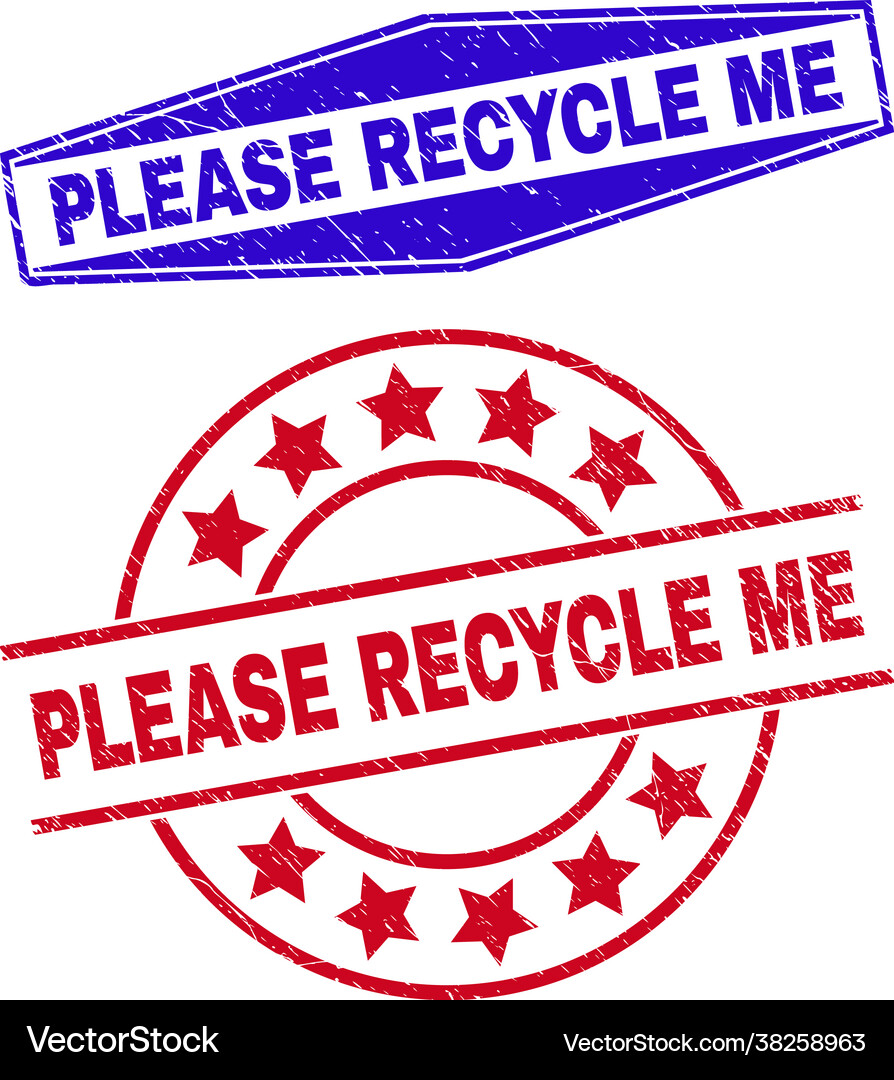 Please recycle me unclean watermarks in circle Vector Image