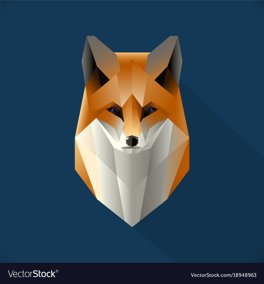 Polygon fox Royalty Free Vector Image - VectorStock