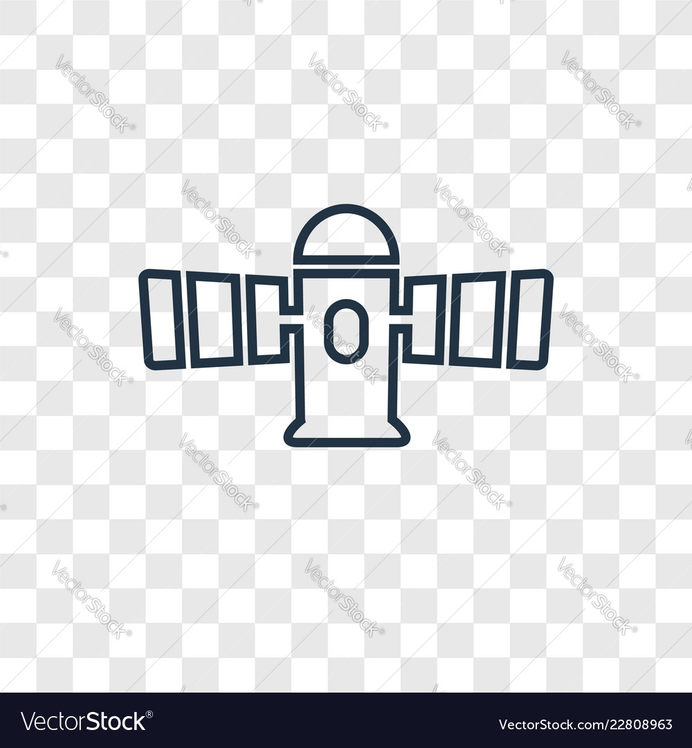 Space module concept linear icon isolated Vector Image