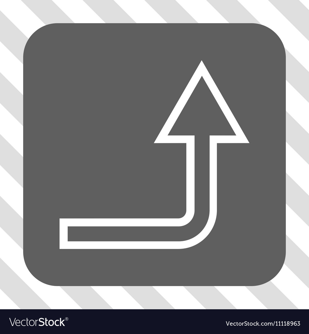 Turn up rounded square button Royalty Free Vector Image