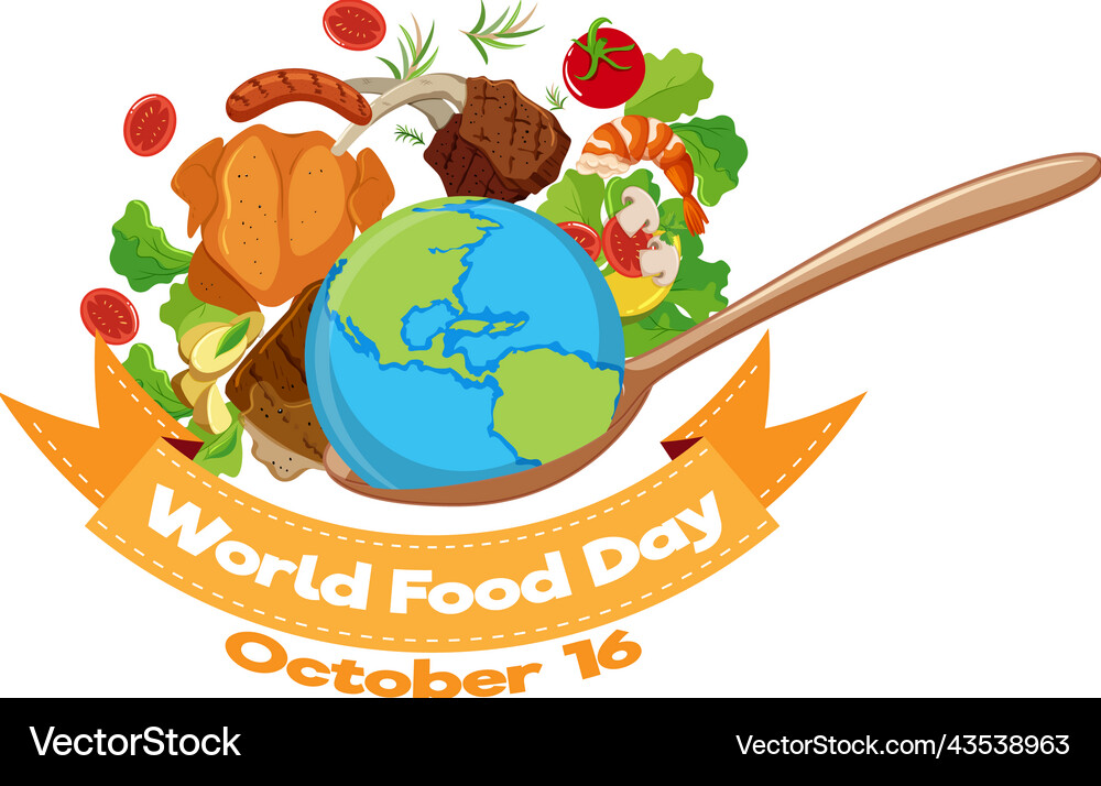 World food day poster design Royalty Free Vector Image