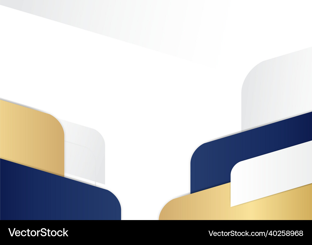 Abstract gold blue geometrics and lines Royalty Free Vector