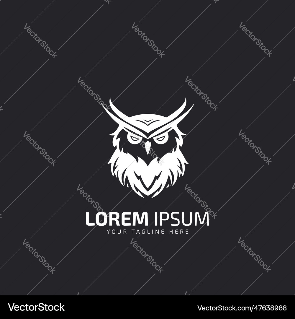 Aggressive owl logo icon design night hunter logo Vector Image
