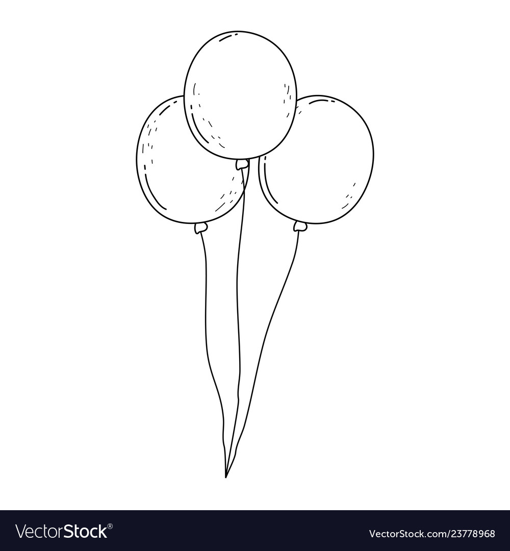 Balloons Helium Floating Icon Royalty Free Vector Image