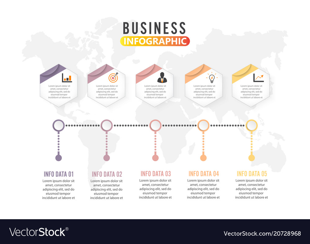 Business data visualization process chart Vector Image
