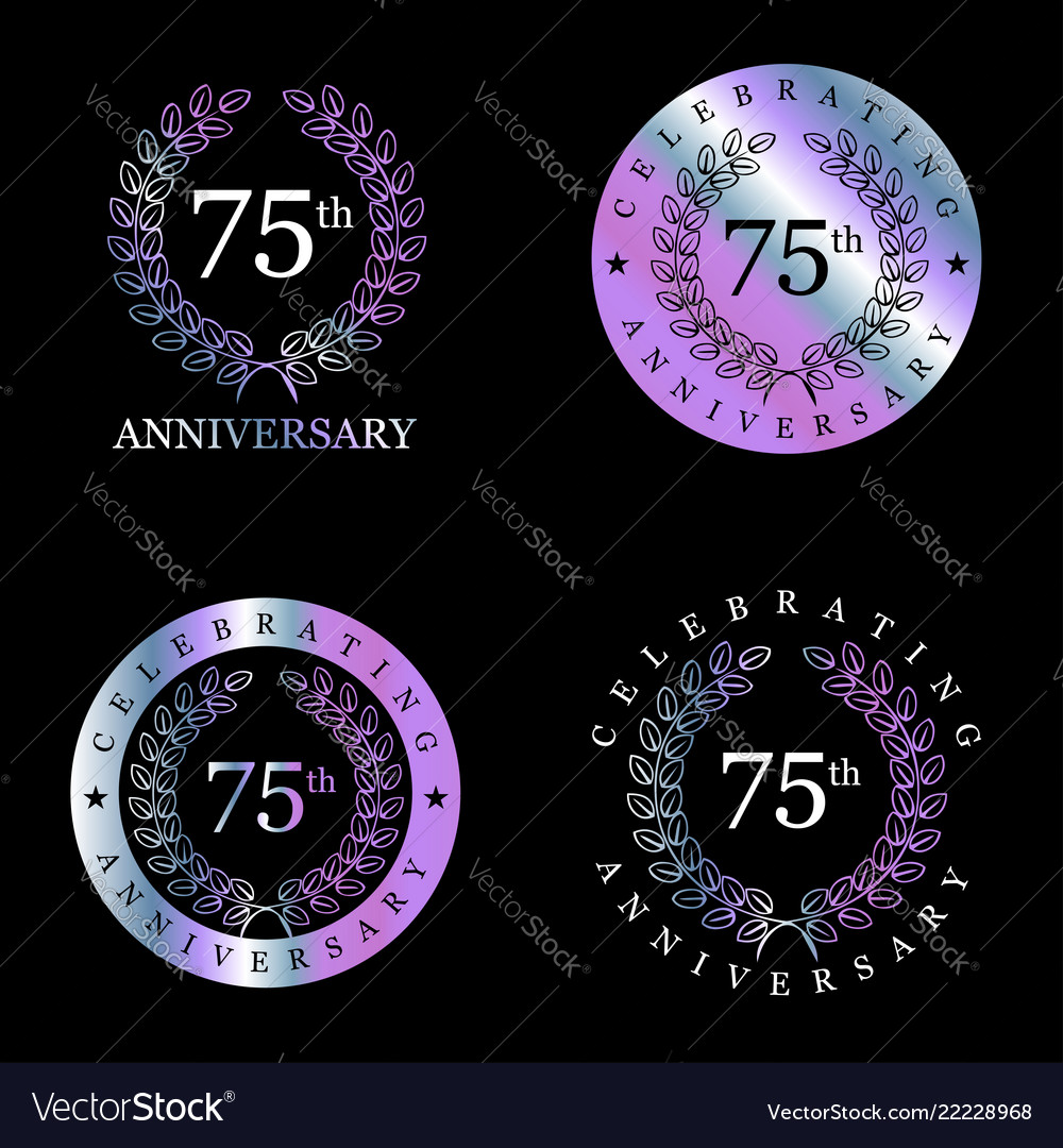 Celebrating anniversary badges with elegant design