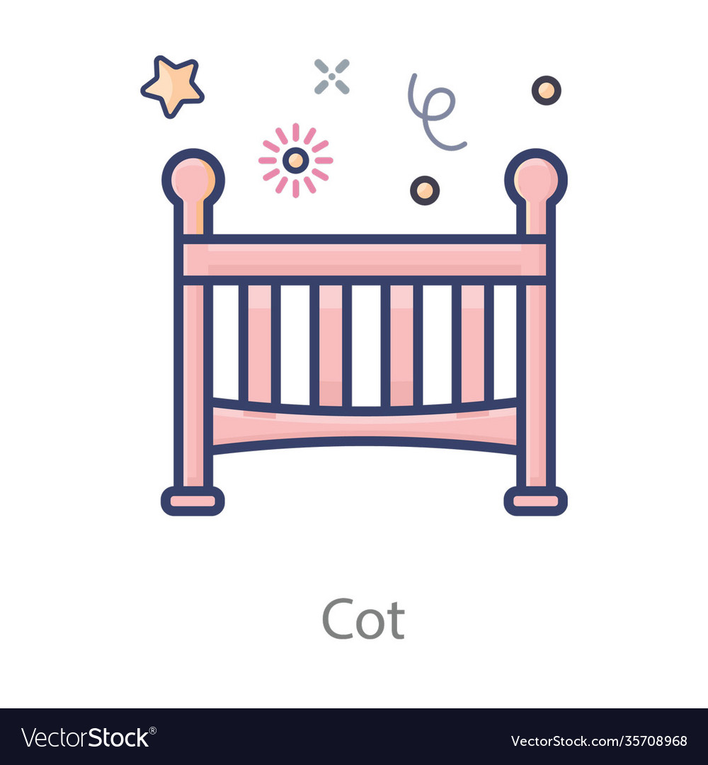 Cot Royalty Free Vector Image - VectorStock