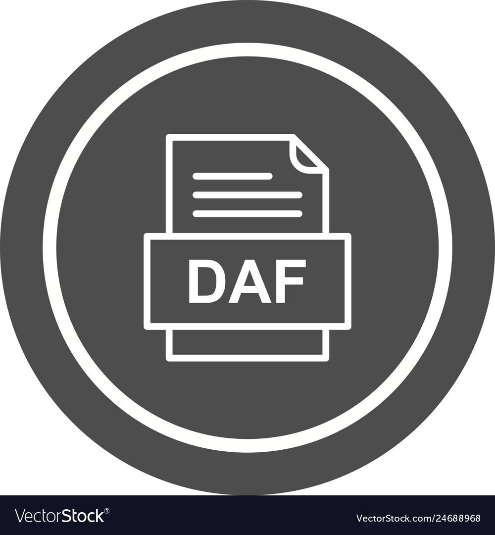 Daf file document icon Royalty Free Vector Image