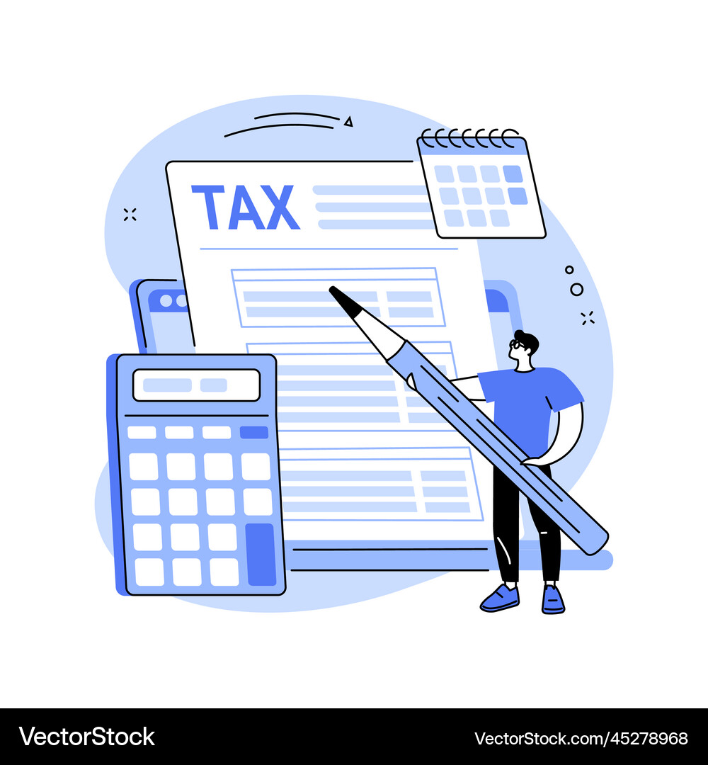 Electronic tax filing abstract concept Royalty Free Vector