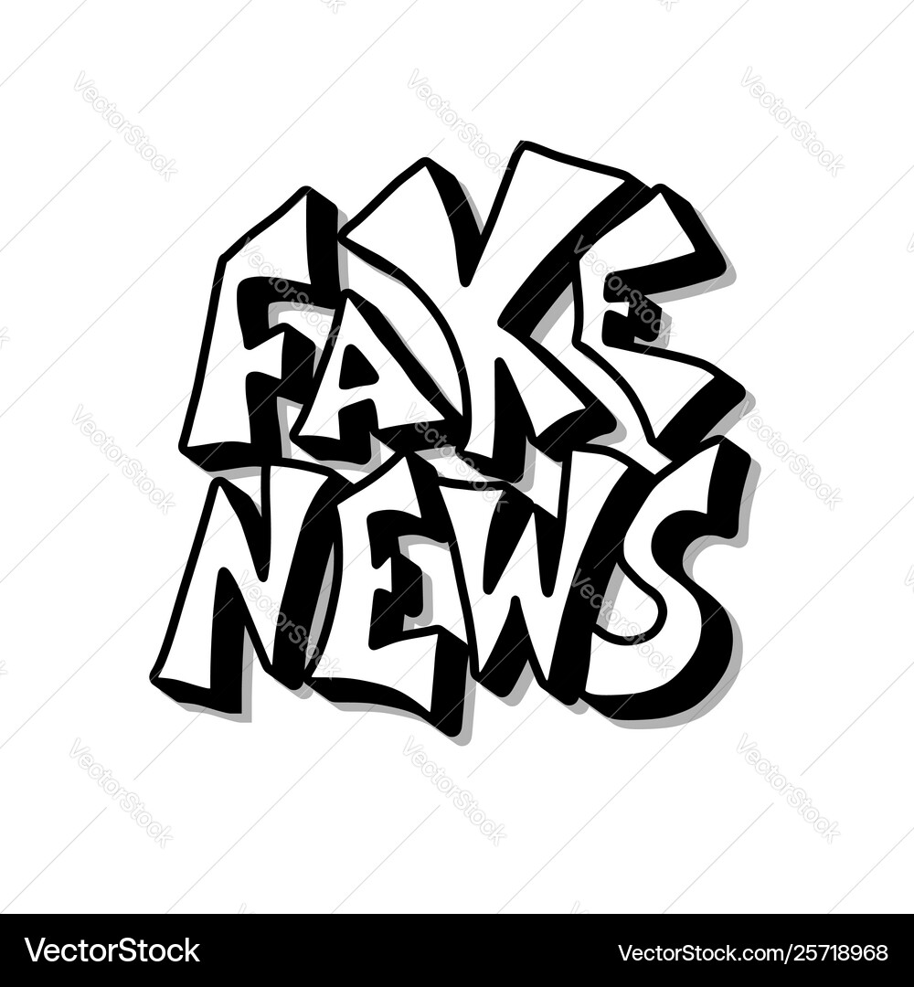 Fake news stylized quote text Royalty Free Vector Image