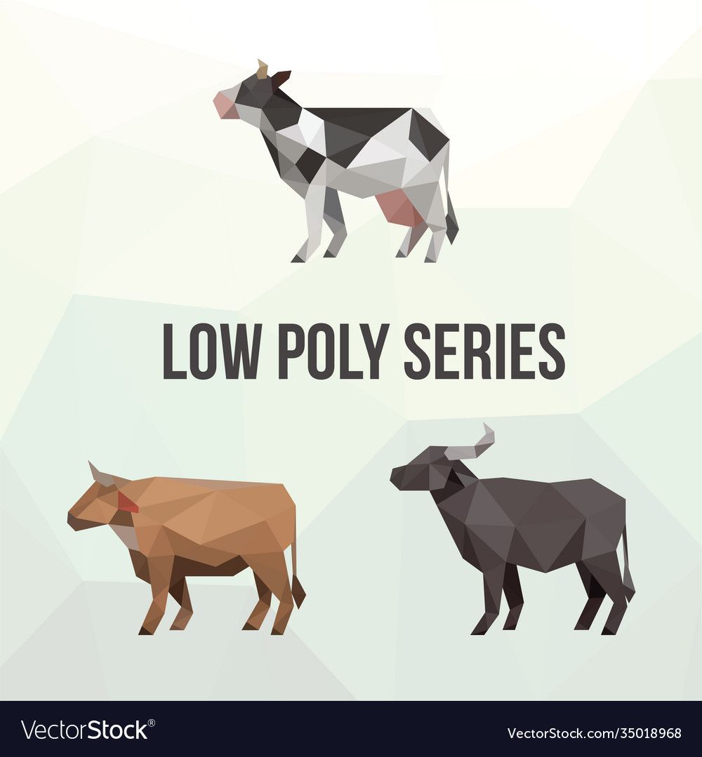 Farm animal with polygonal geometric style Vector Image