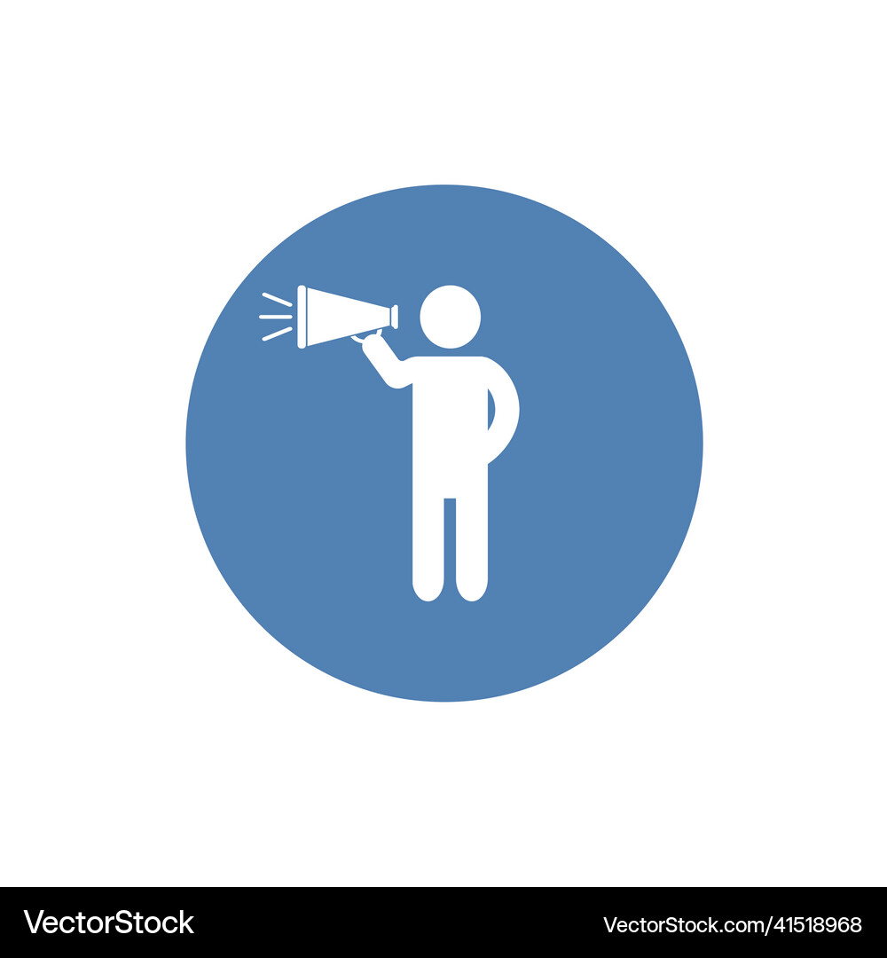 Man Megaphone Icon