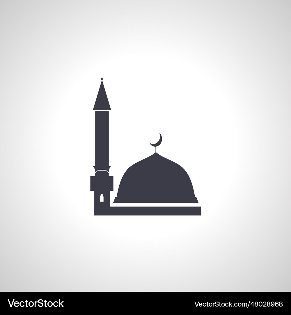Mosque icon islamic isolated icon Royalty Free Vector Image