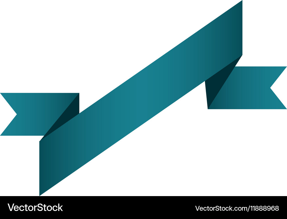 Ribbon banner blue ocean design icon Royalty Free Vector