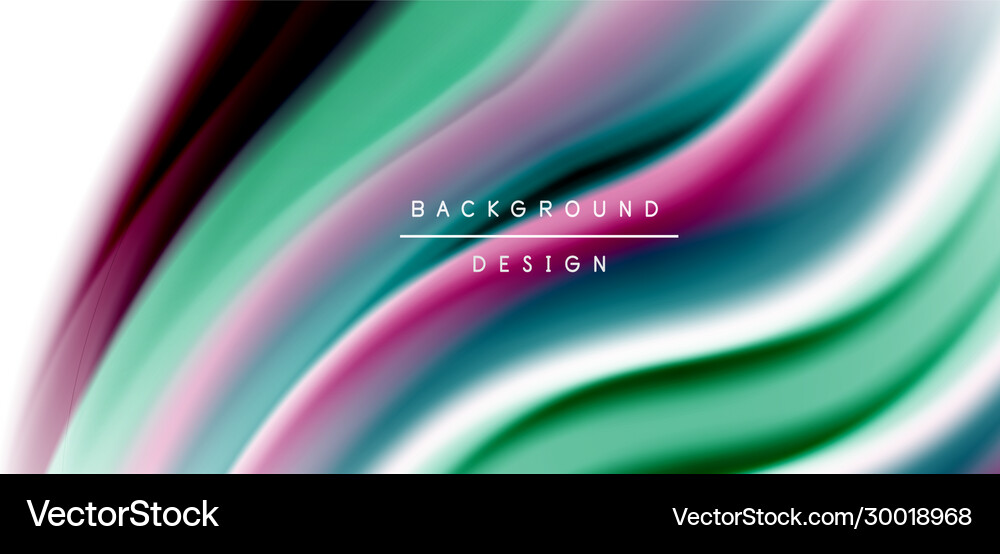 Silk smooth lines on white liquid fluid color Vector Image