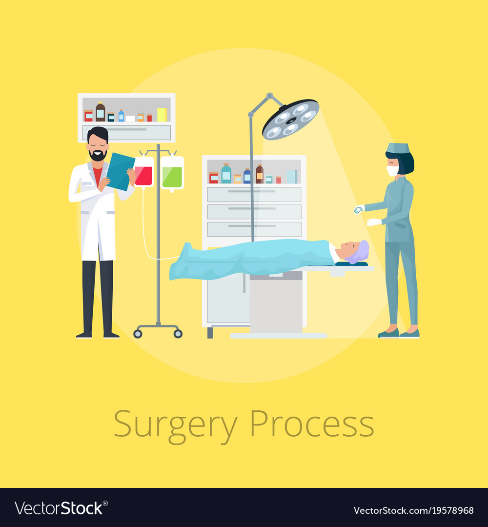 Surgery process visualization Royalty Free Vector Image