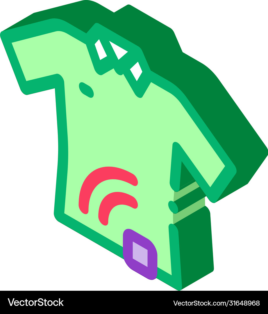 T-shirt with signal sensor isometric icon Vector Image