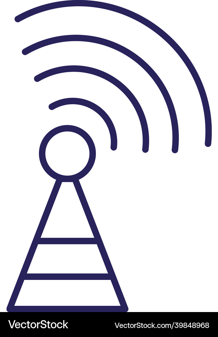 Wifi signal in antena Royalty Free Vector Image