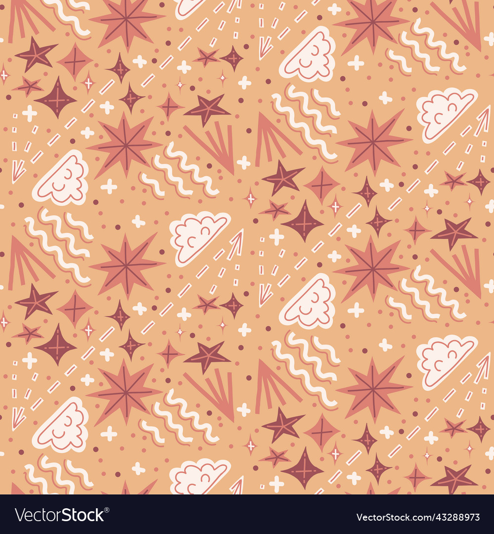 Abstract hand drawn seamless pattern Royalty Free Vector