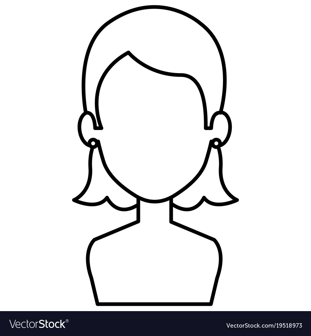 Beautiful woman shirtless avatar character Vector Image